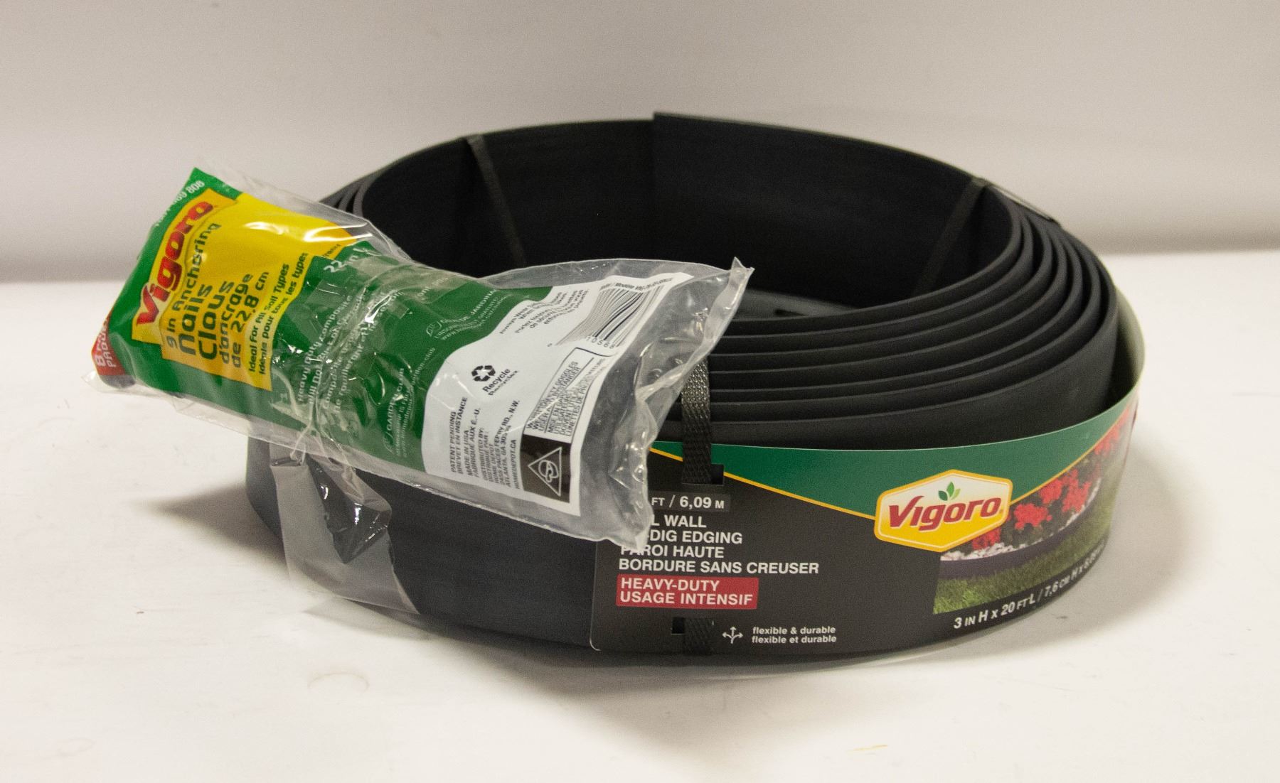 NEW VIGOR 20FT TALL WALL NO-DIG LAWN EDGING W/