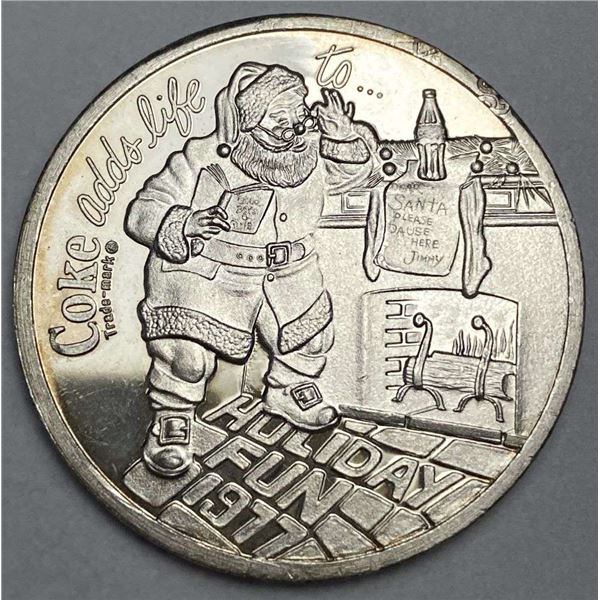 1977 World Wide Mint Coke Adds Life To... "Enjoy Coca-Cola" .999 Silver