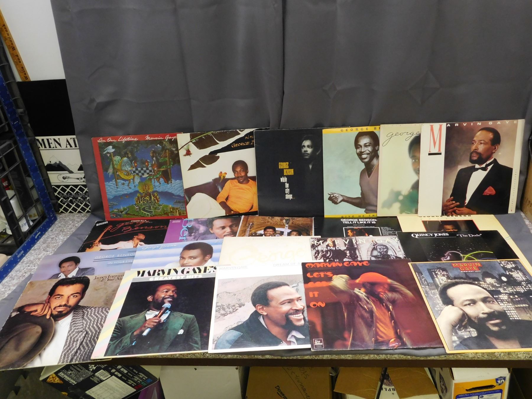Lot of 21 Records LPs Marvin Gaye, George Benson, Quincy Jones, Etc