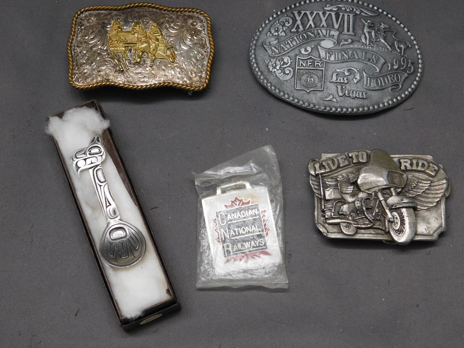 Rodeo Belt Buckles, Motorcycle Belt Buckle. Keychain, CNR, Haida Art ...