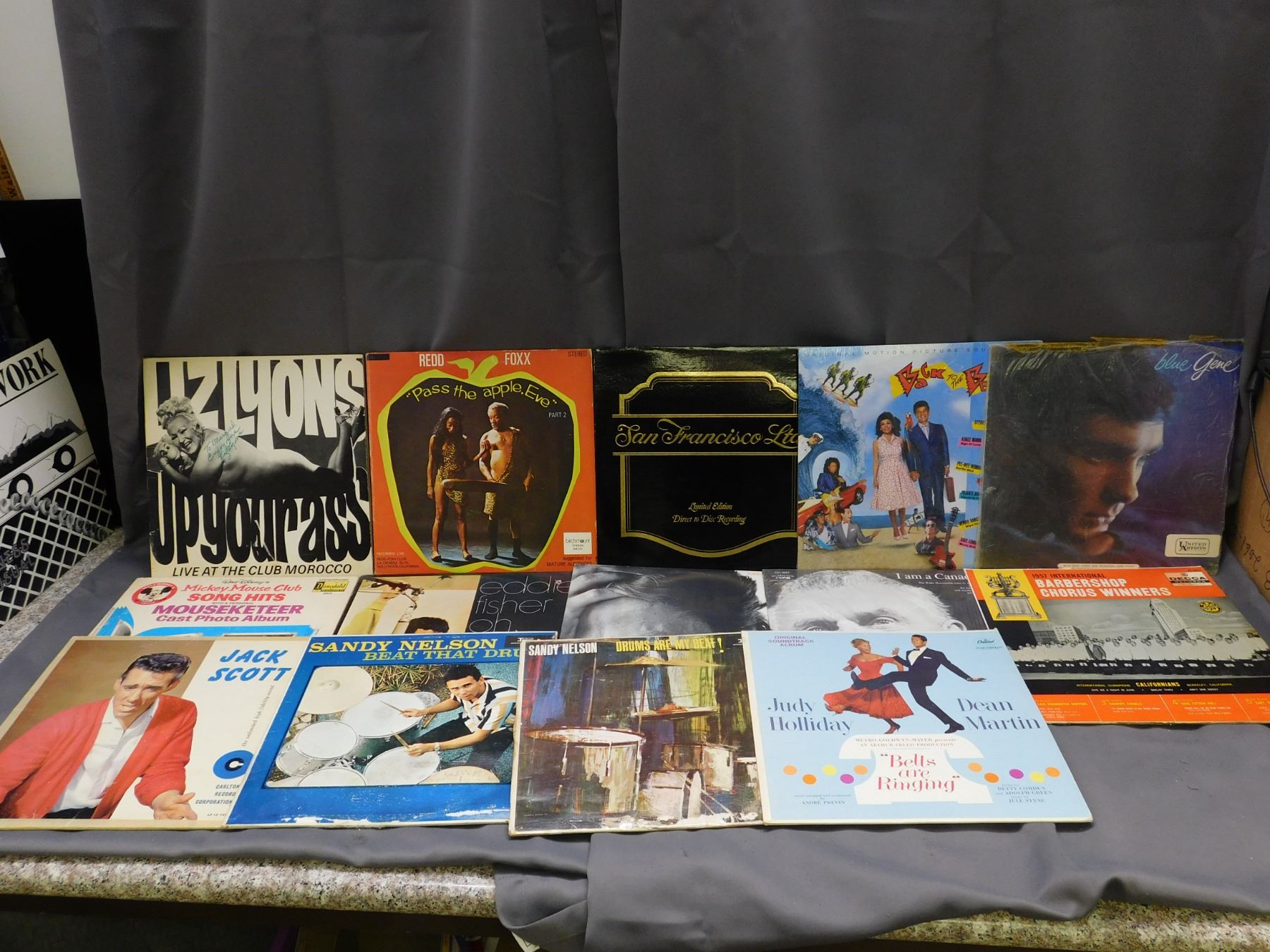 Lot of 12 Vinyl Records LPs Blue Gene, Dean Martin, Redd Foxx, Sandy ...