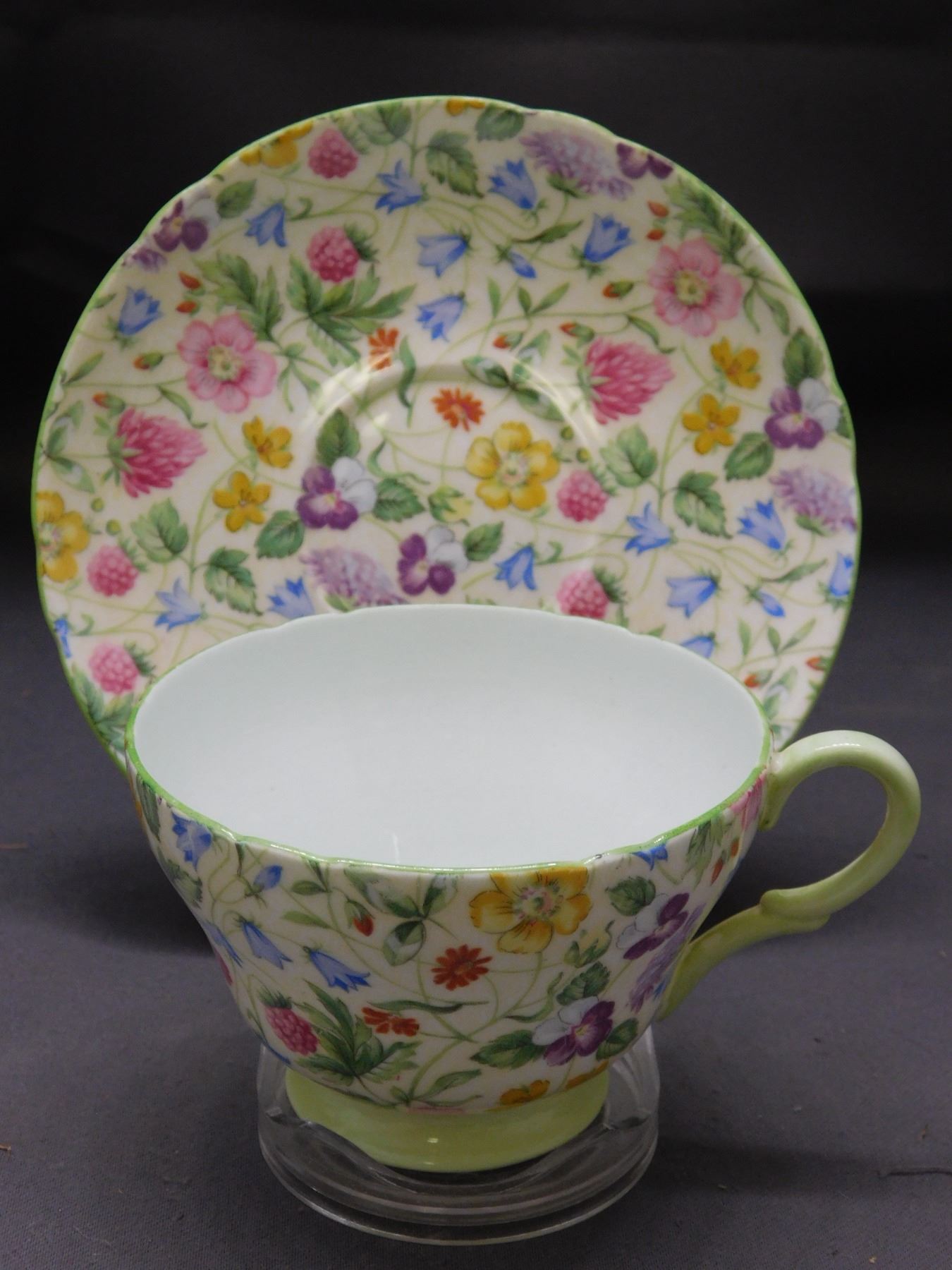 Shelley Countryside Chintz Bone China Teacup and Saucer