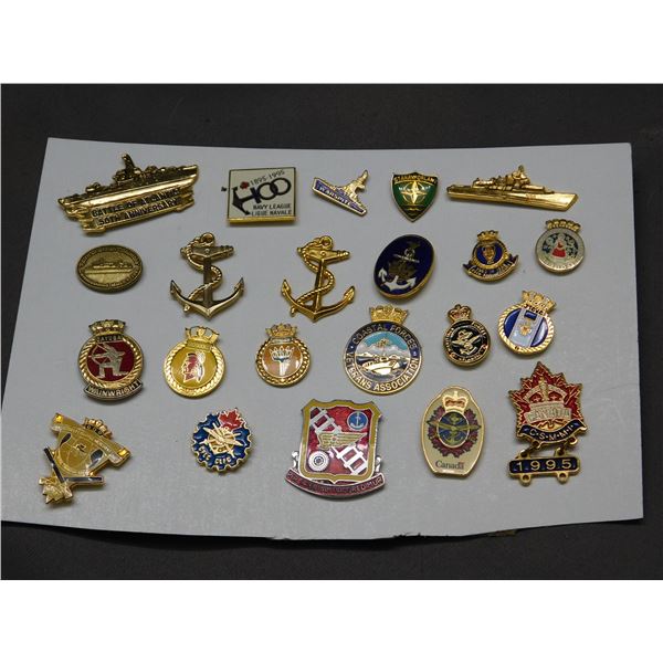 Lot of 22 Naval / Military Lapel Pins