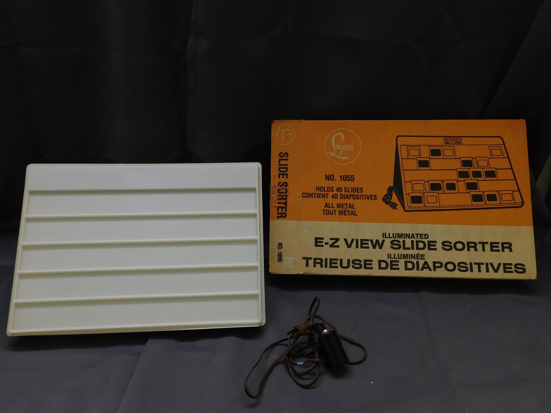 Vintage Logan 1055 Illuminated E-Z View Slide Sorter