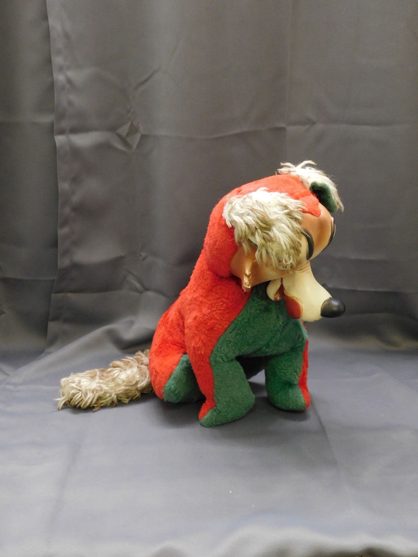 Vintage Rubber Face Red Riding Hood the Big Bag Wolf Plush Fairy Tales