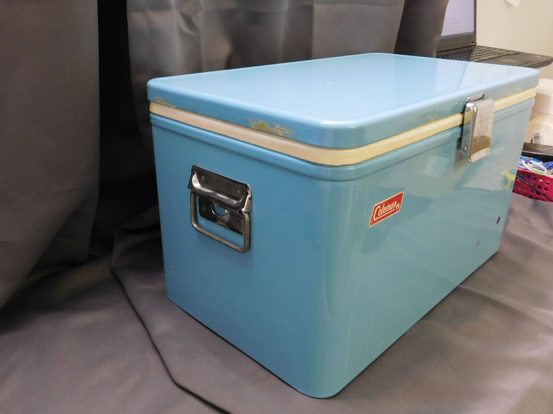 Vintage Coleman Cooler / Ice Box Light Blue