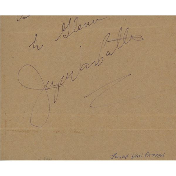 Joyce Van Patten signature cut