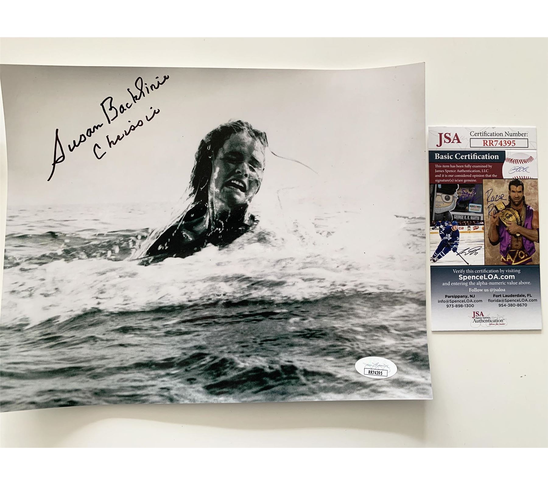 Jaws First Victim Susan Backlinie signed movie photo – JSA Authenticated