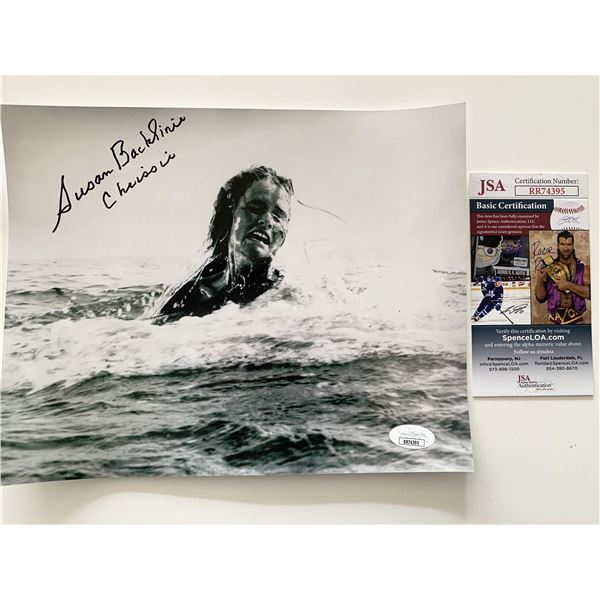 Jaws First Victim Susan Backlinie Signed Movie Photo Jsa Authenticated