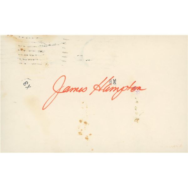 James Hampton signature cut