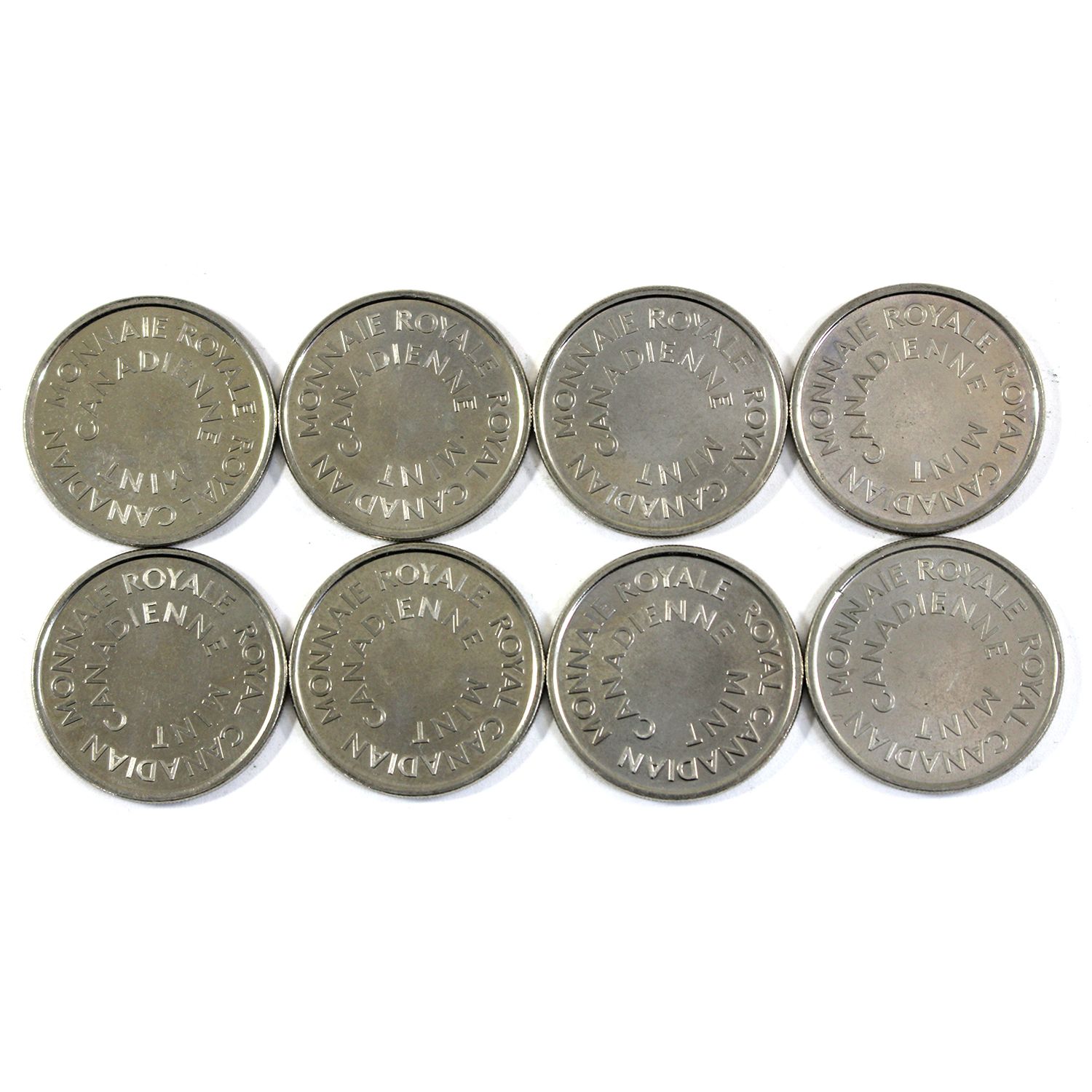 8x Royal Canadian Mint Tokens, all 'Bubble Maple Leaf' Design. 8pcs