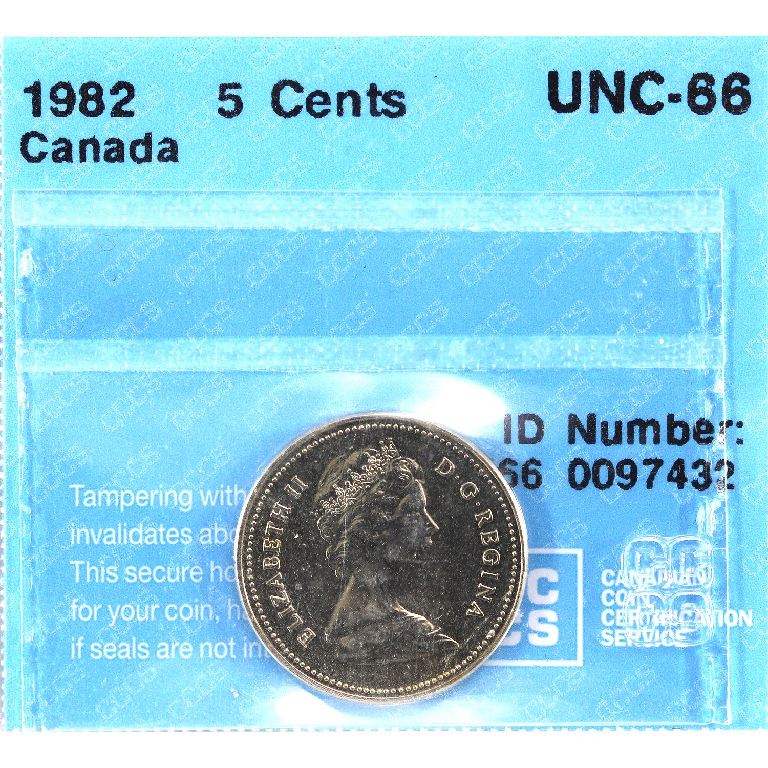 5-cent 1982 CCCS UNC66