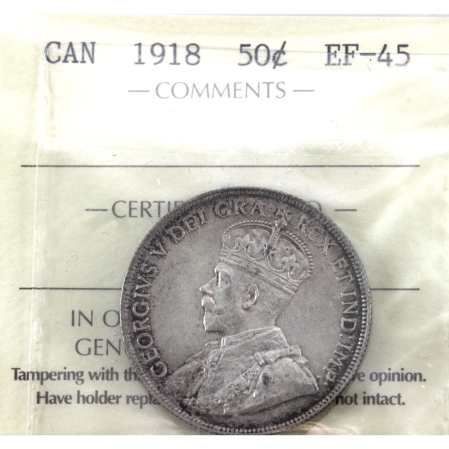 50-cent 1918 ICCS EF45