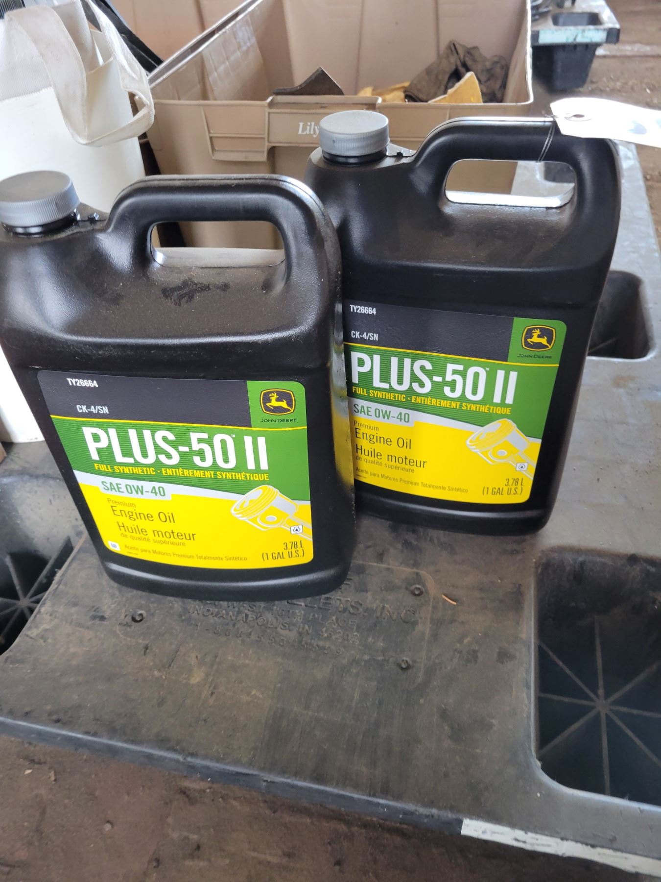 2 gals of JD OW-40 engine oil (selling all together)
