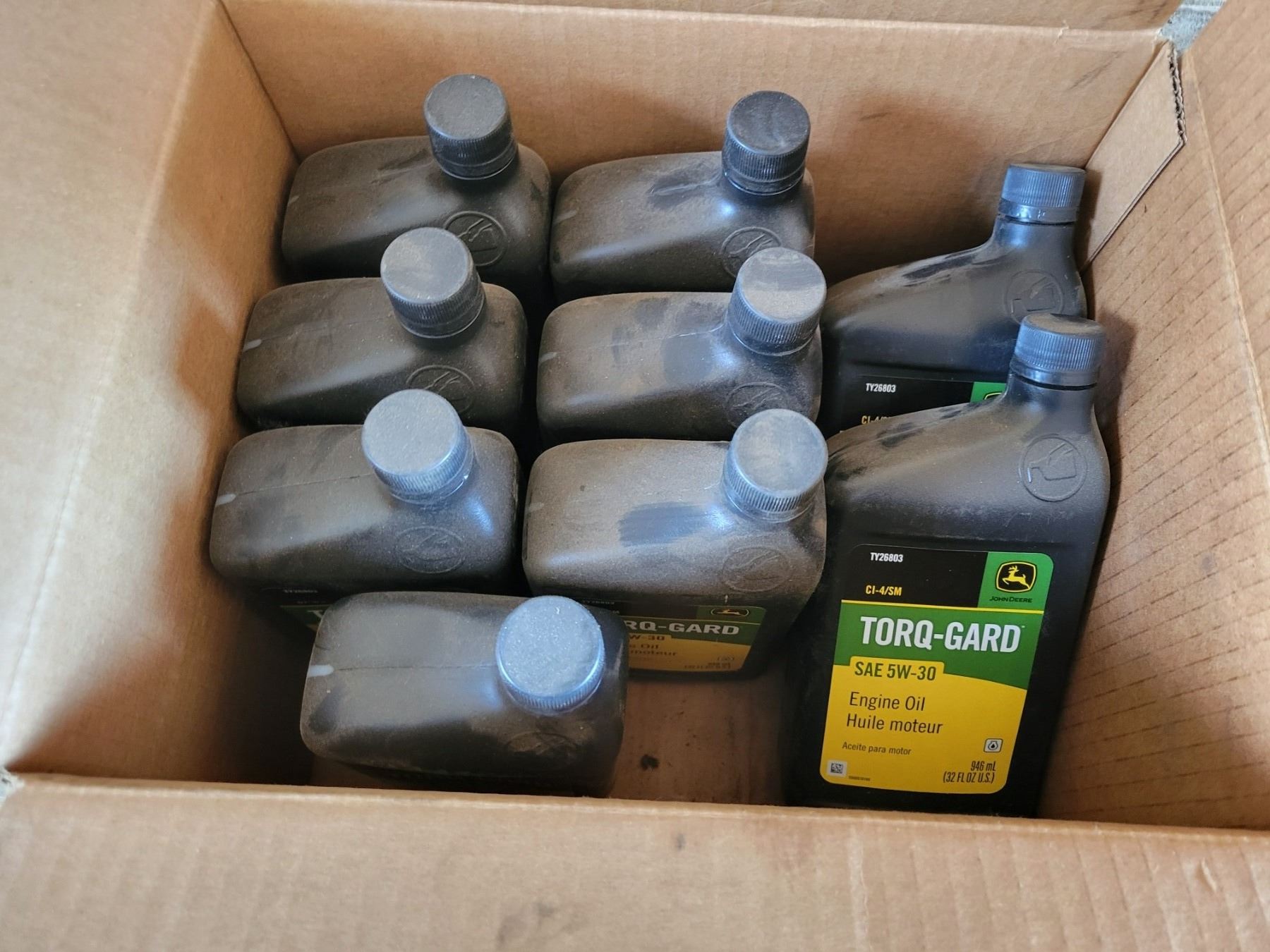 9- Quarts of JD 5W-3D engine oil
