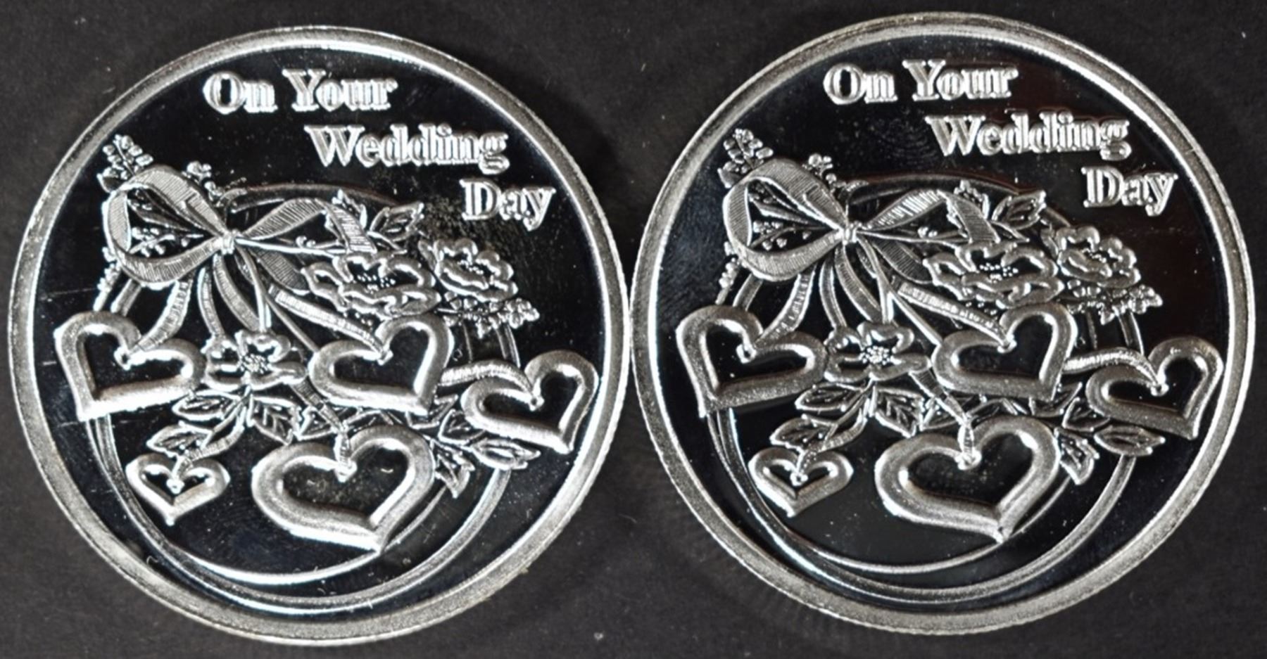 (2) 1 OZ .999 SILV 2024 ON YOUR WEDDING DAY ROUNDS