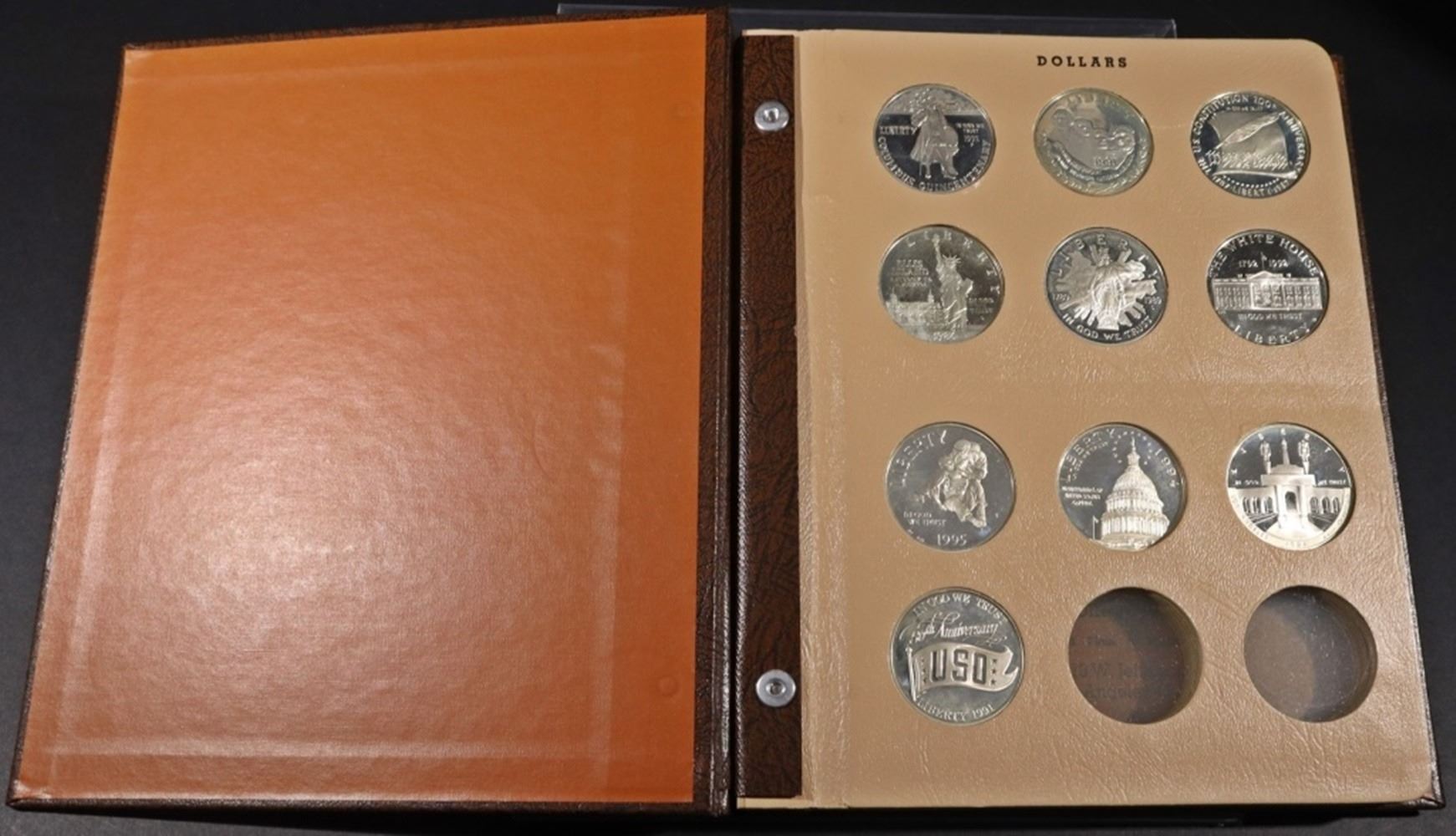 PARTIAL DANSCO SILVER DOLLARS ALBUM