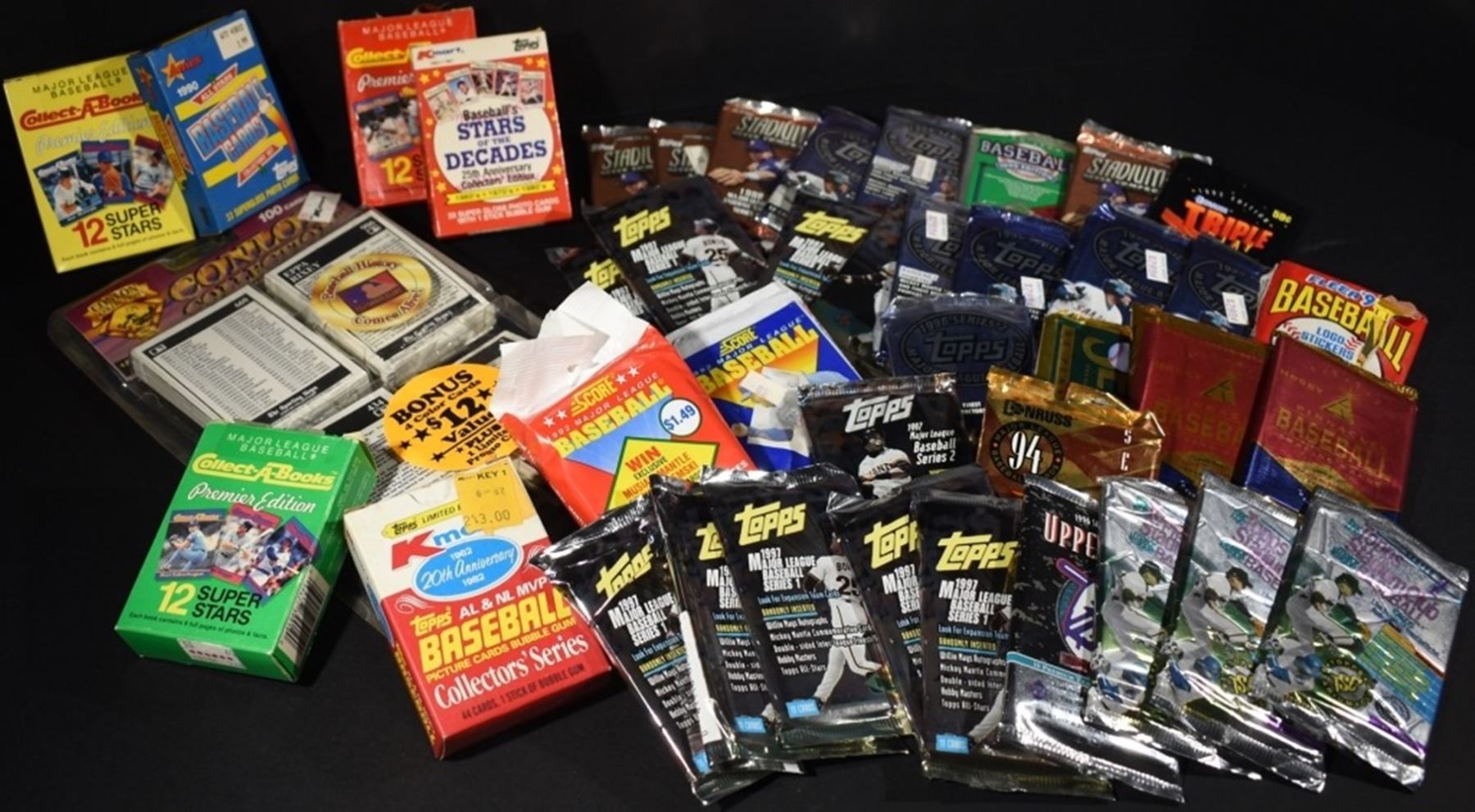 MISC OPENED PACKS OF BASEBALL CARDS