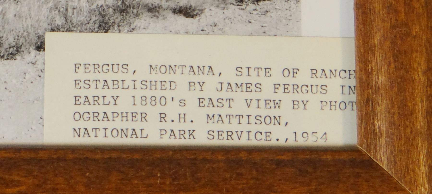 Mattison, R.H., original photo, James Fergus Ranch, Montana,early 1880 ...