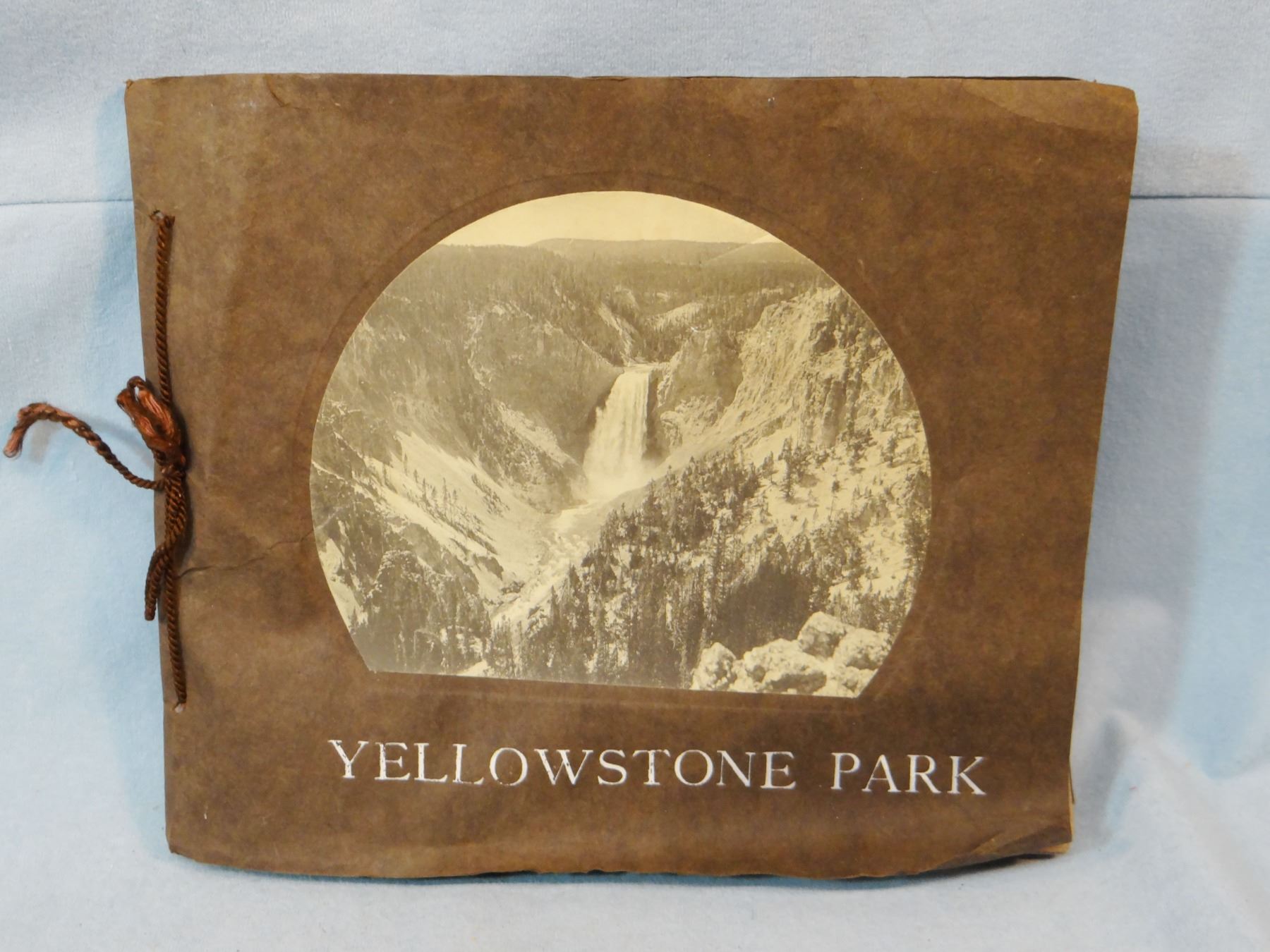 Vintage Yellowstone Park photo album by J. E. Stimson, Cheyenne, WY.