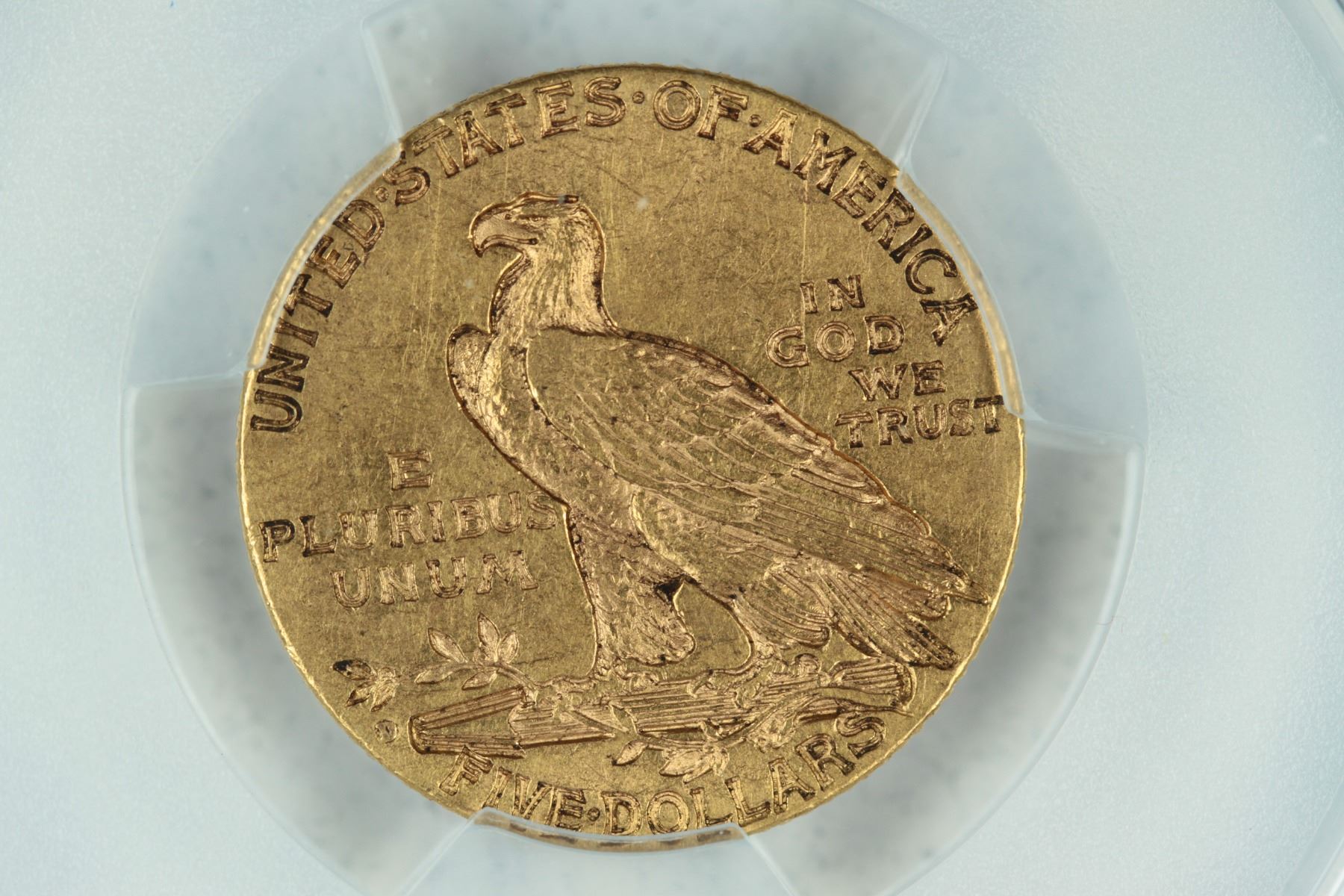 1909 S $5 Indian Head gold coin, PCGS AU58. Estimate: $950-1100