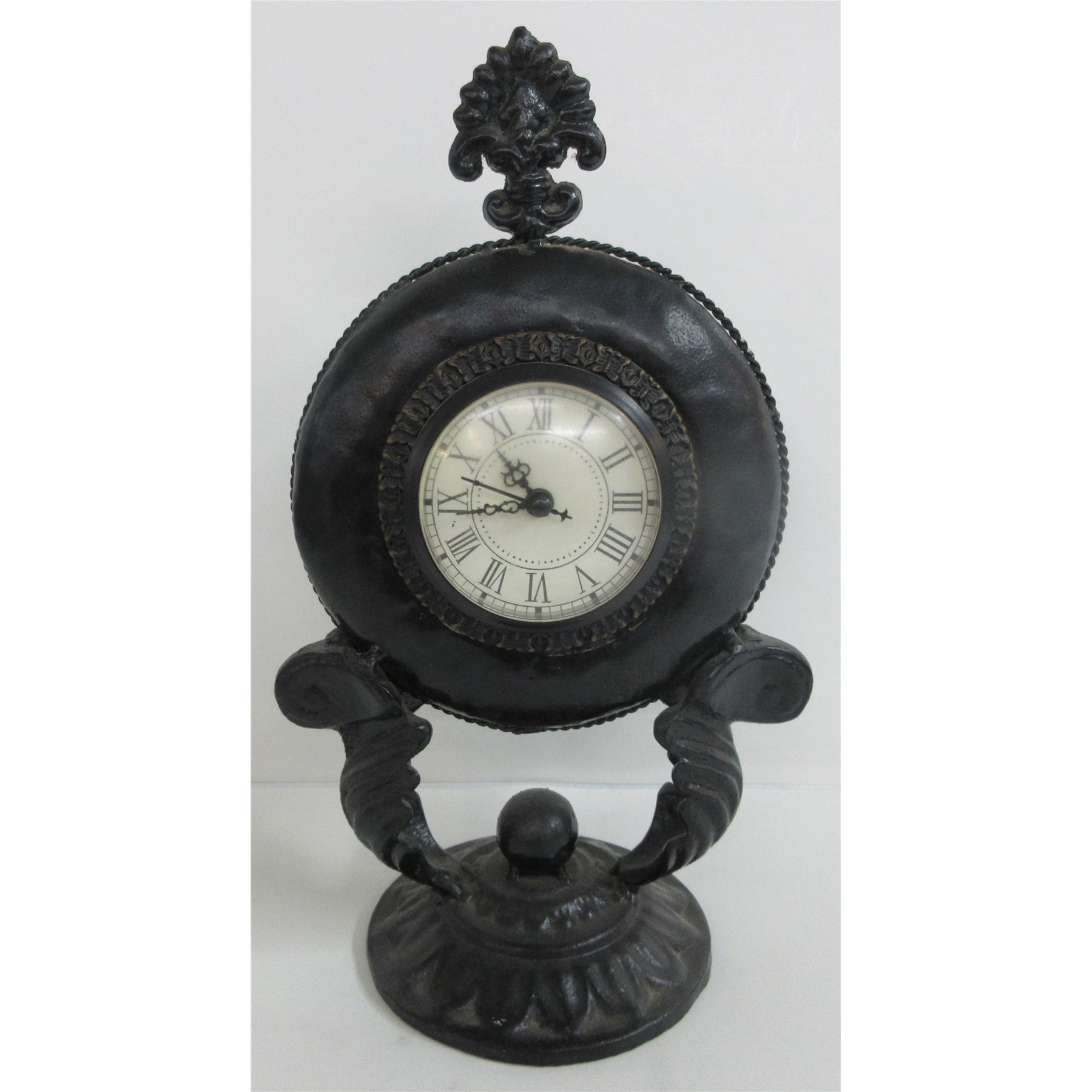 Decorative Cast and Metal Desk Clock