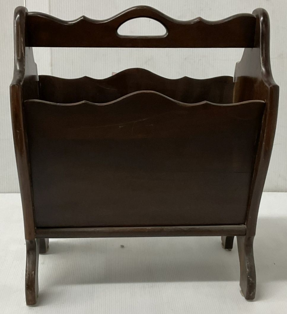 Wood Magazine Holder Stand