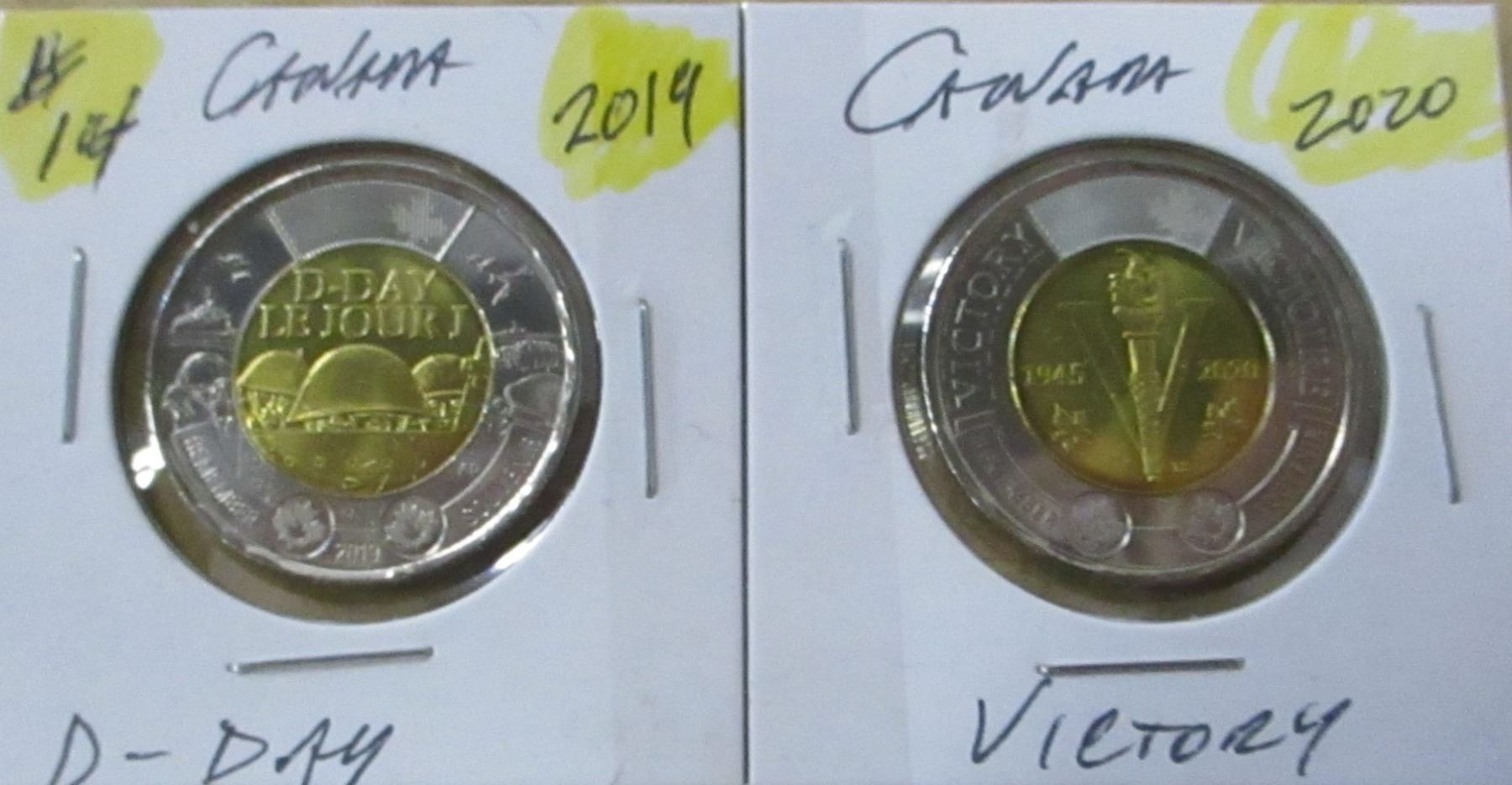2019 D-DAY &* 2020 VICTORY PROOF MINT TOONIE COIN SET