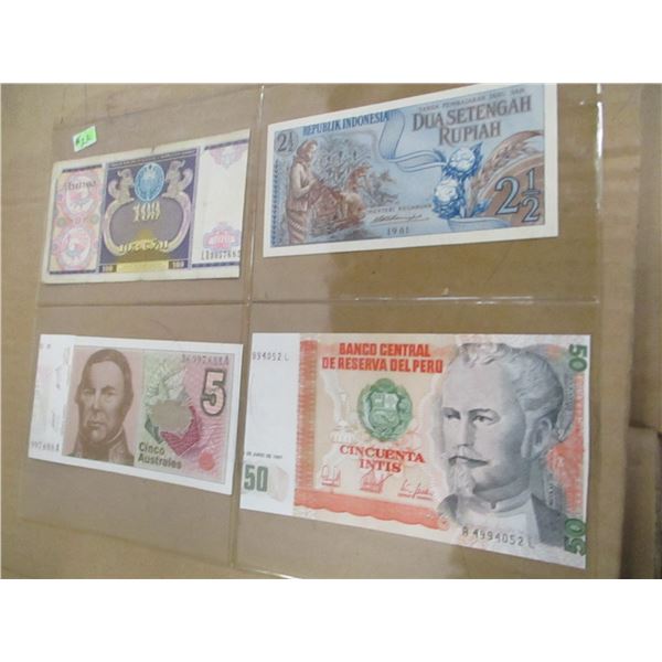STOCK SHEET OF WORLD COLLECTABLE BANK NOTES