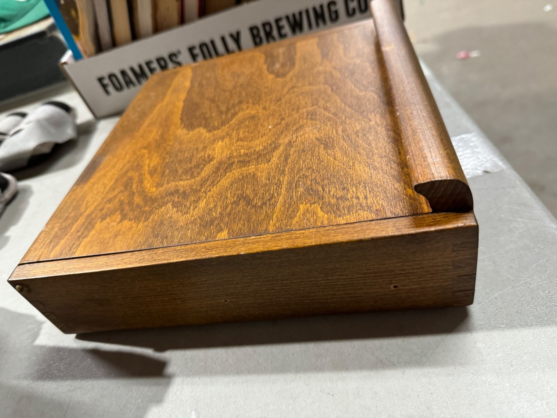 Wood storage box writing box