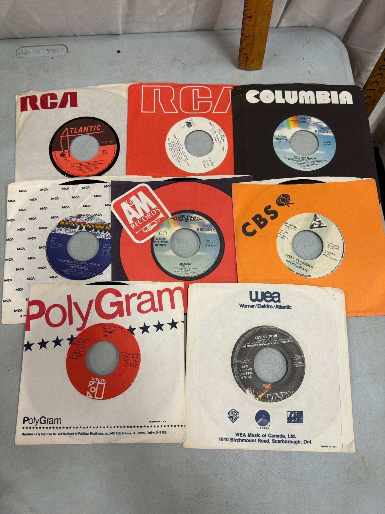8 records 45's