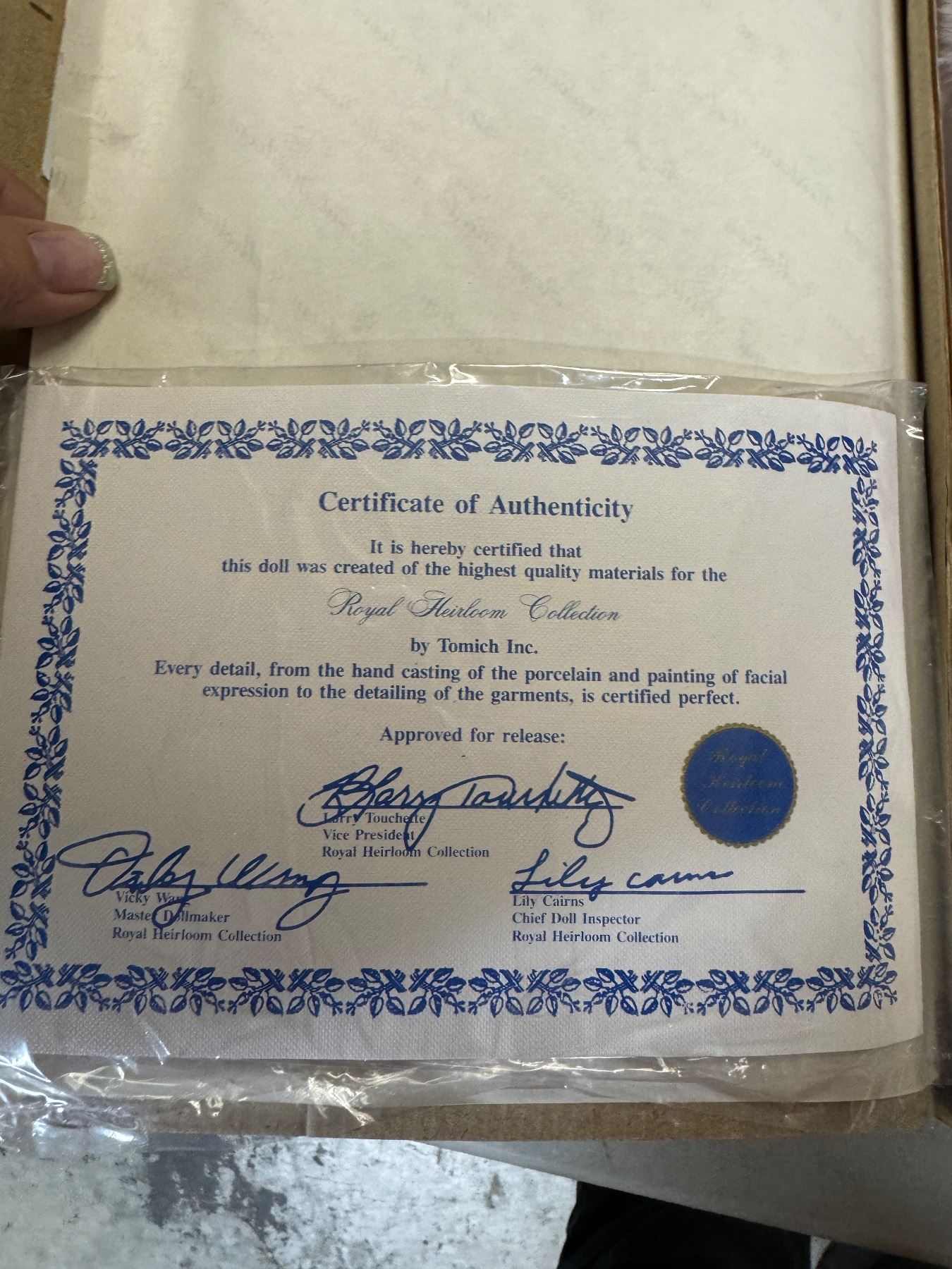 Royal Heirloom collection collectible doll