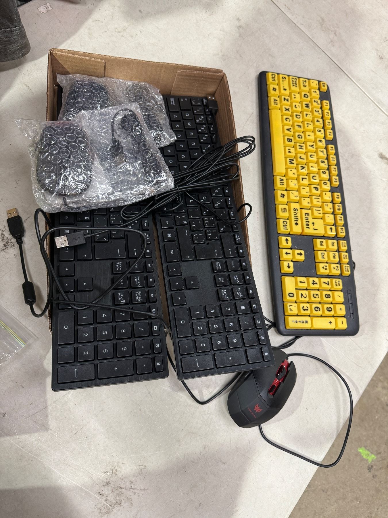 Keyboards and mice