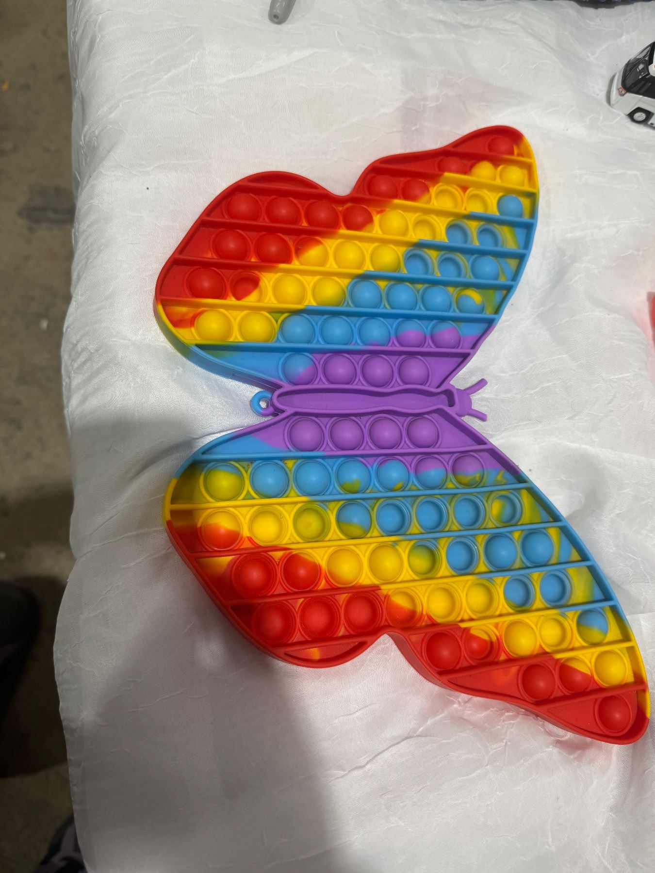Rainbow Butterfly Pop It Fidget Toy Silicone 18" Large Size For Kids ...