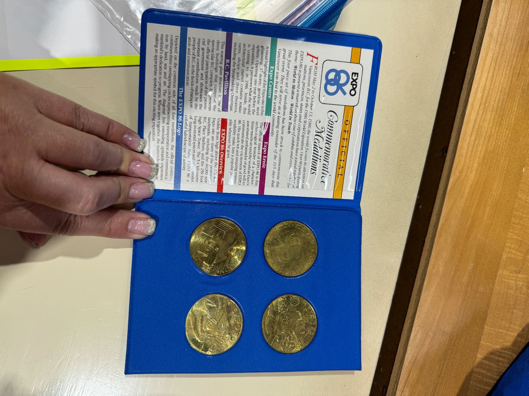 Expo 86 commemorative medallions