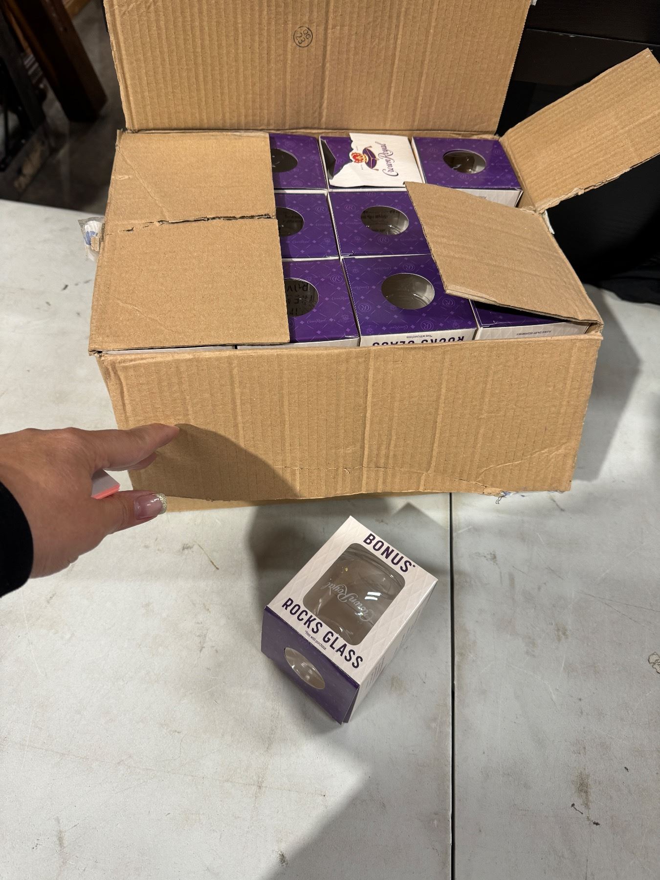 Case crown royal rocks glasses