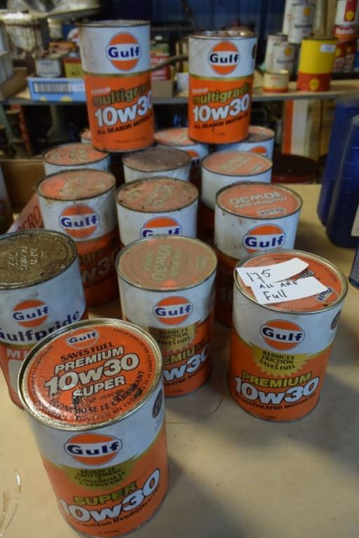 Gulf Oil products 15 full cans