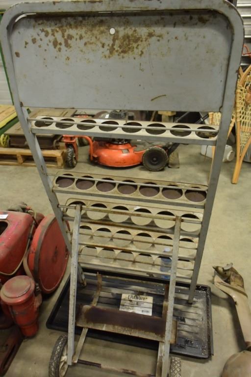 Vintage Automotive Products Metal Display Cart