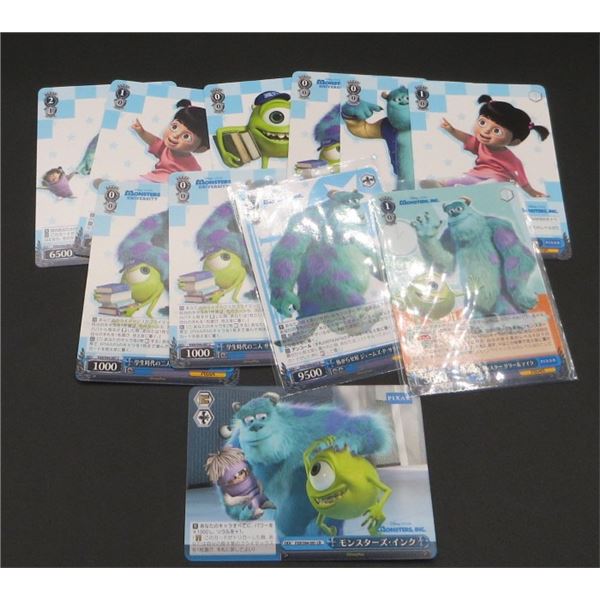 Weis Schwarz Disney/Pixar Japanese Monsters INC Lot Of 11 Various Cards