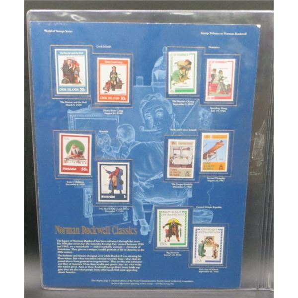 Norman Rockwell Limited Edition World Stamp Collection