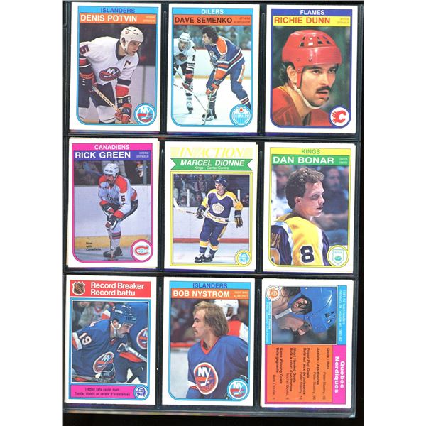 1982-83 OPC O-Pee-Chee Lot Of 18 Vintage Cards Denis Potvin, Dave Semenko & More