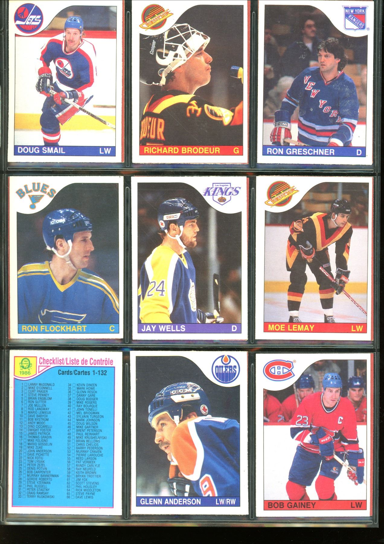 1985-86 OPC O-Pee-Chee Lot Of 18 Vintage Cards Doug Smail, Richard ...