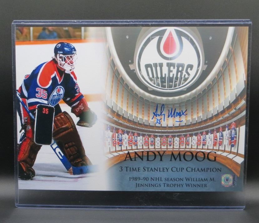 Andy Moog Edmonton Oilers Autographed 10x13 Photo With COA