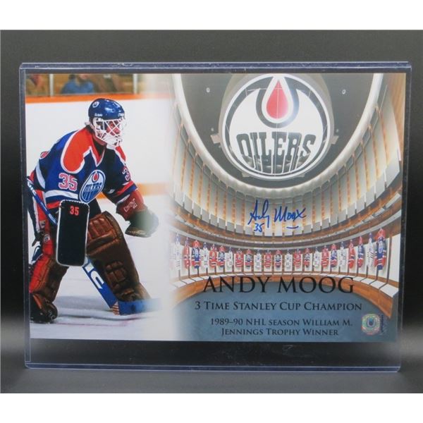 Andy Moog Edmonton Oilers Autographed 10x13 Photo With COA