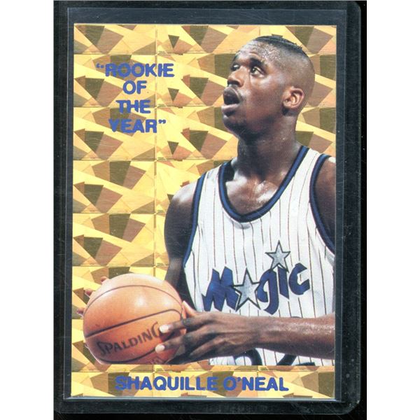 Sports Stars USA Gold Foil Shaquille O'Neal "Rookie Of The Year" Card