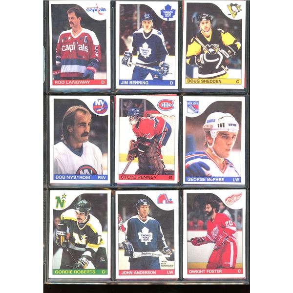 1985-86 OPC O-Pee-Chee Lot Of 18 Vintage Cards Rod Langway, Steve ...