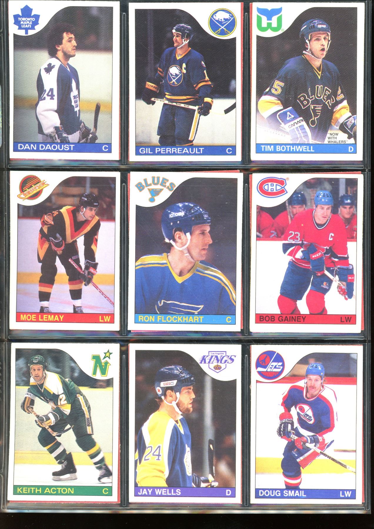 1985-86 OPC O-Pee-Chee Lot Of 18 Vintage Cards Dan Daoust, Gil ...