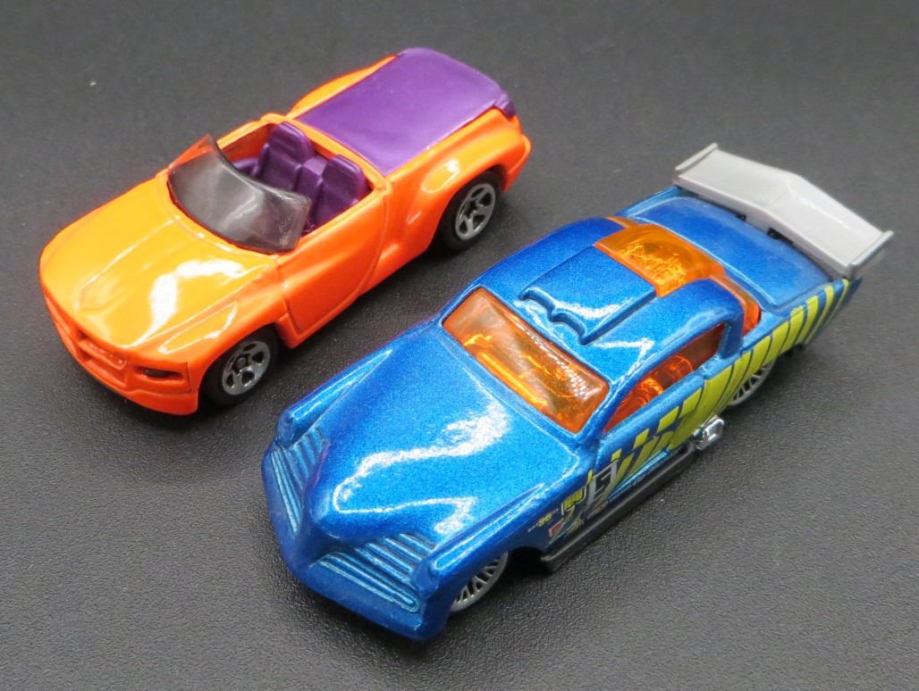 2 Hot Wheels Cars 1996 Dodge Sidewinder & 1998 Phil's Supercharger