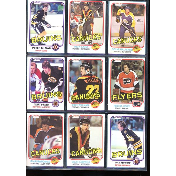 1981-82 OPC O-Pee-Chee Lot Of 18 Vintage Cards Dave Williams, Peter ...