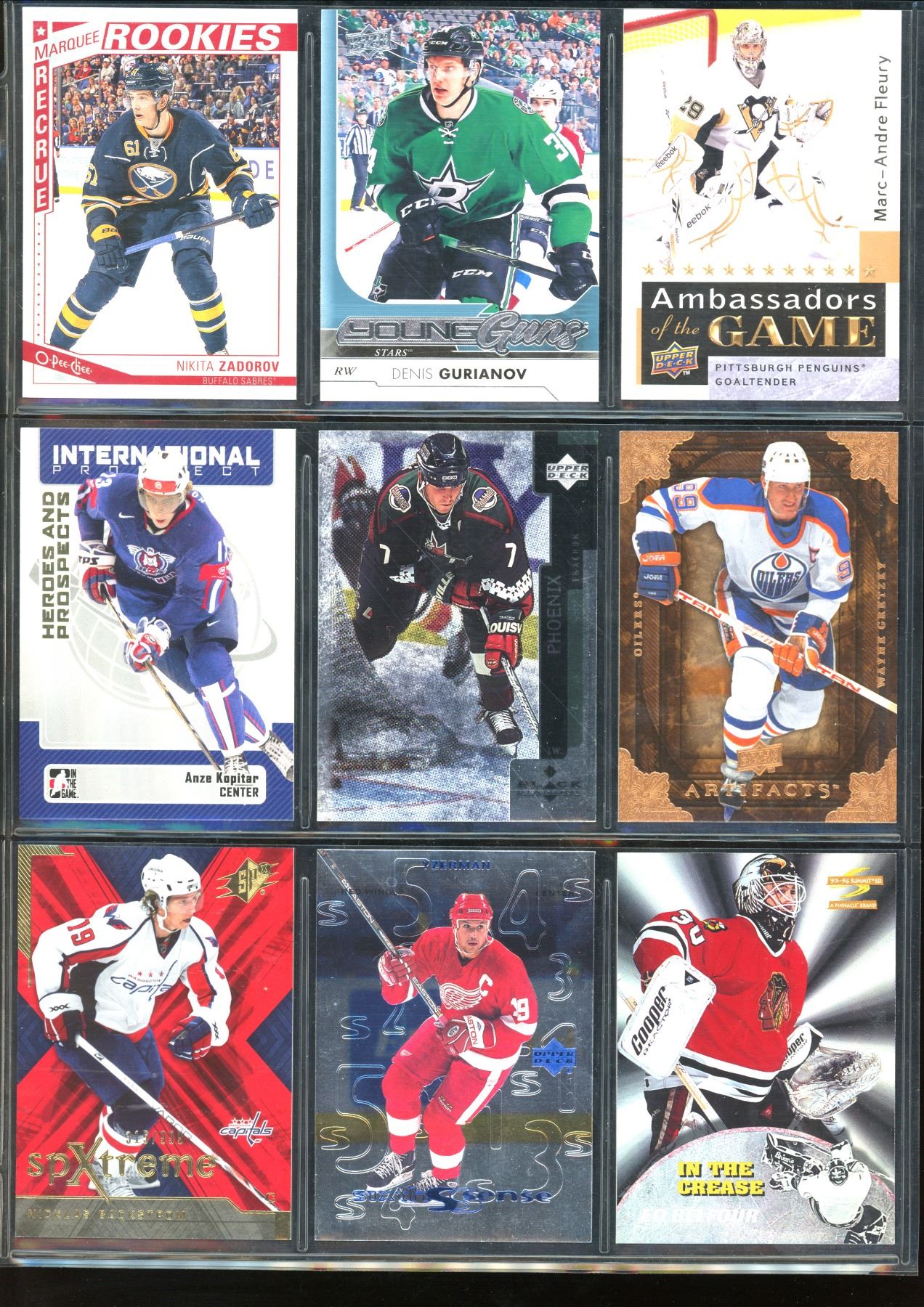 9 NHL Rookie & Insert Hockey Cards Various Teams